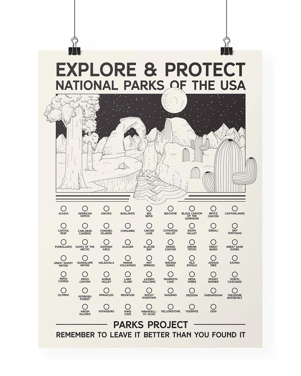 PARKS PROJECT All National Parks Fill-In Poster AXSPP002 – parksproject.jp